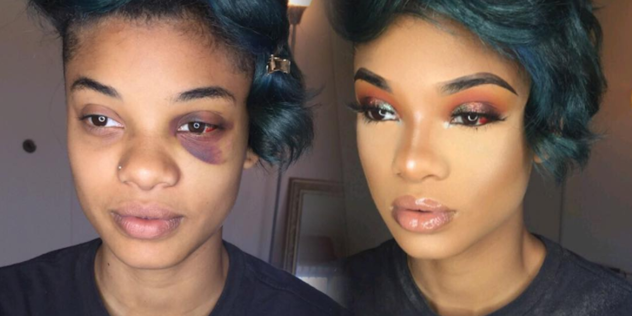 The Real Story Behind This Viral 'Mental Health Awareness' Makeup Photo
