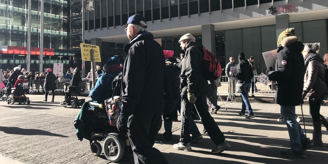 What It Was Like to Wheel Through the Women’s March ‘the Disabled Way’