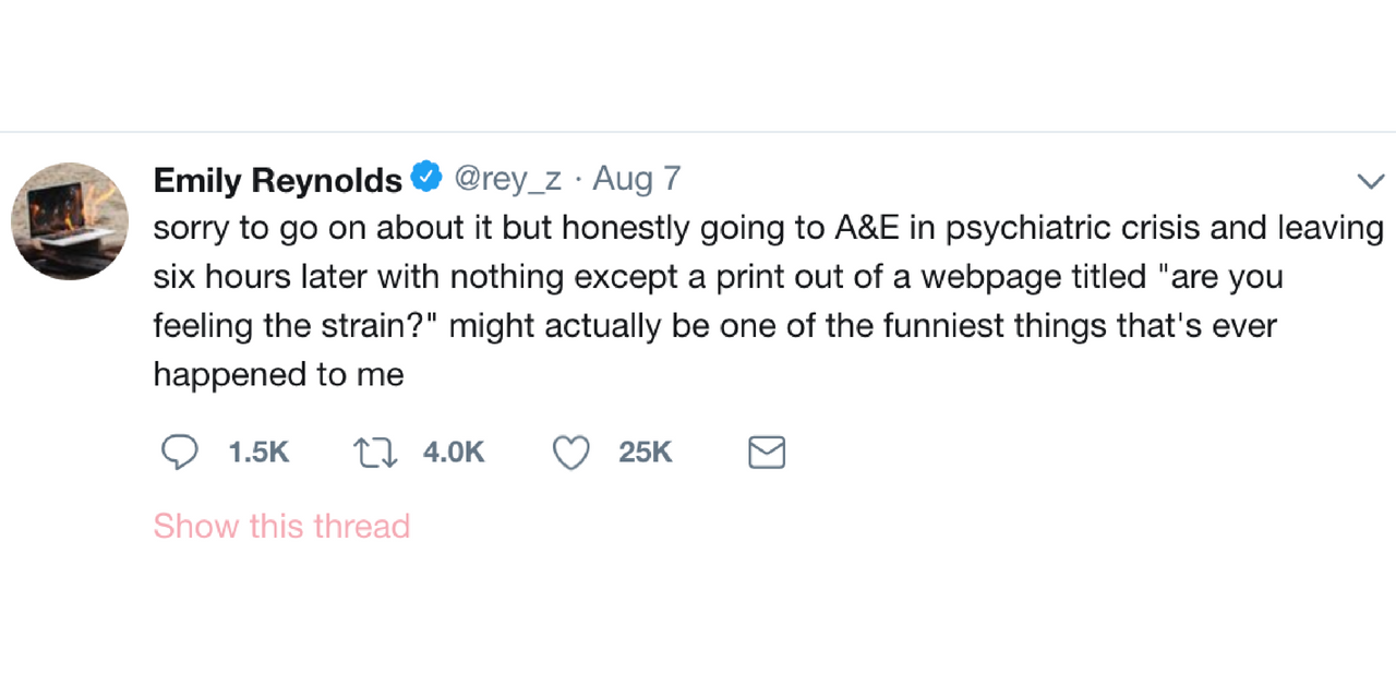 Woman's Tweet About Going to A&E During a Mental Health Crisis Has ...