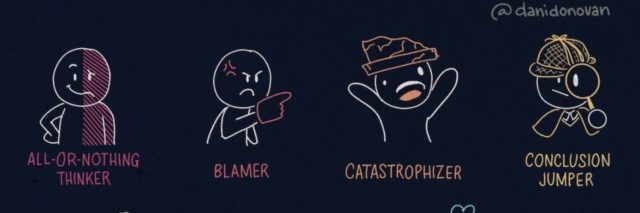 'The Faces of Cognitive Distortions' Cartoon Series