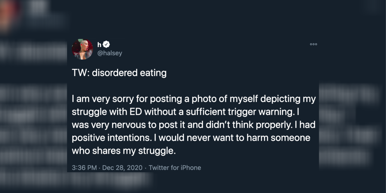 Why Halsey's Photo of Her 'Lowest Point' Was Met With Backlash